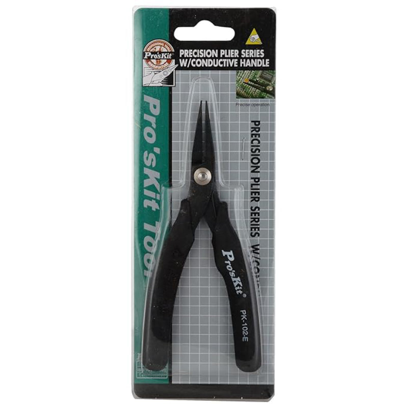 Pro'sKit® 1PK-102-E, Long Nose Plier W/Conductive Handle 145mm